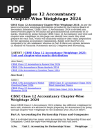 Maharashtra HSC MATHS Chapter-Wise Weightage 2024 | PDF | Mathematics ...