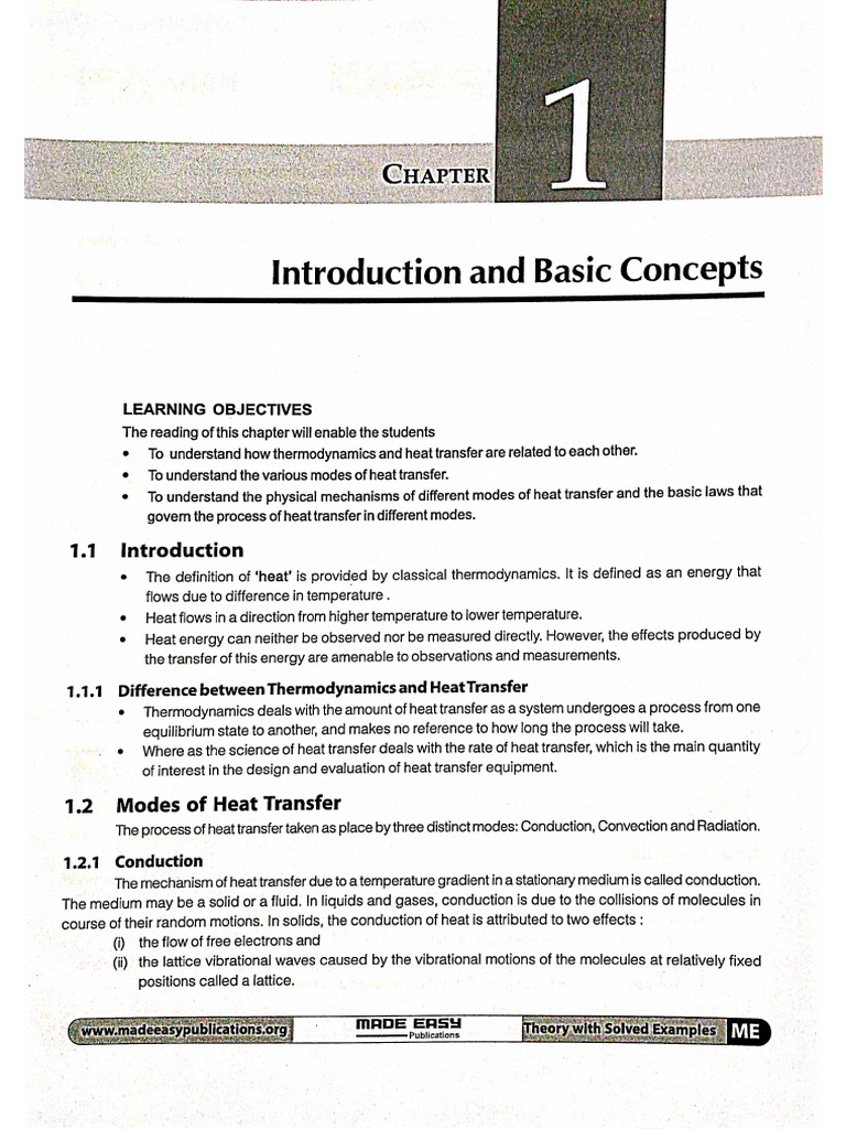 Heat Transfer _ Introduction and Basic Concepts | PDF