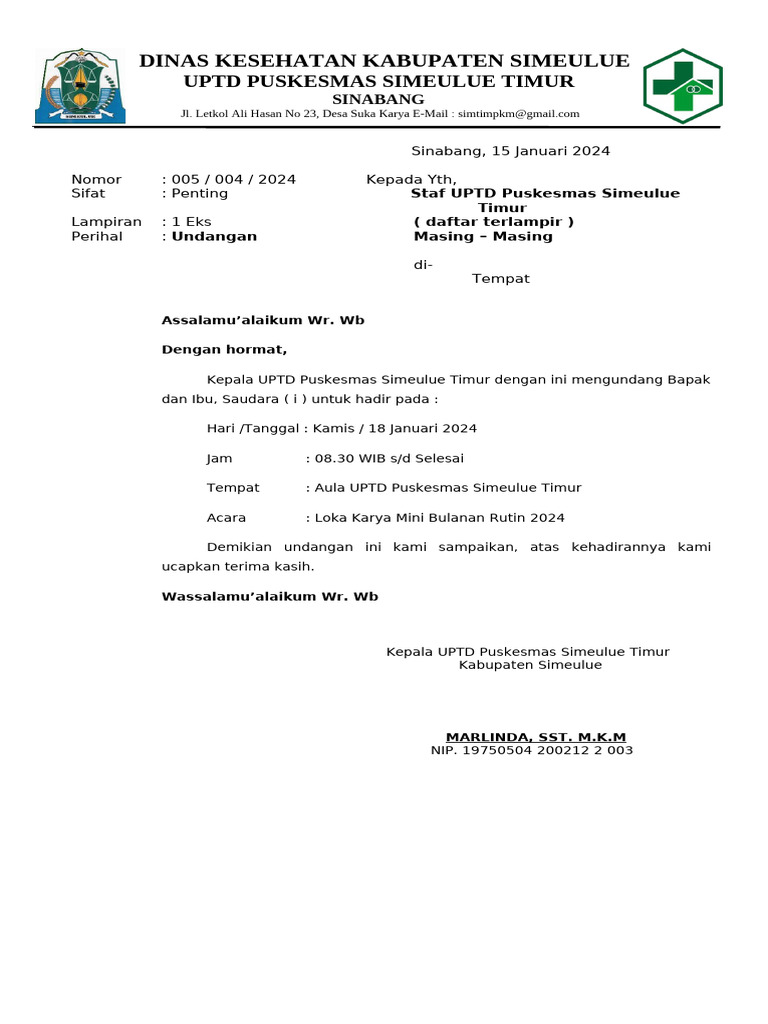 Undangan Lokmin Bulanan 2024 | PDF