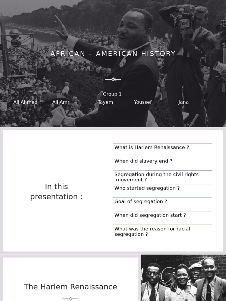 Key Events in African-American History | PDF | Racial Segregation In ...