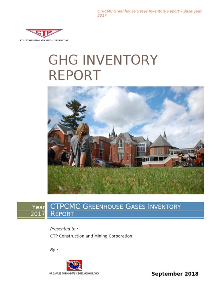 CTP - CMC Greenhouse Gas Inventory | PDF | Greenhouse Gas | Waste