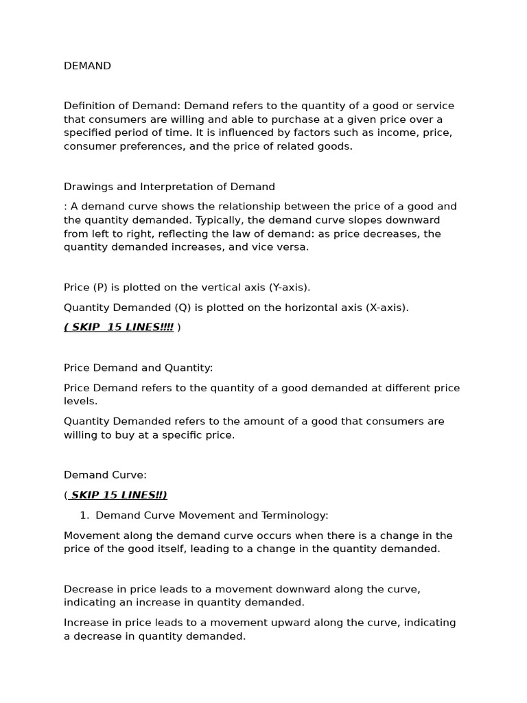 Demand and Market Failure Economics | PDF | Demand | Demand Curve