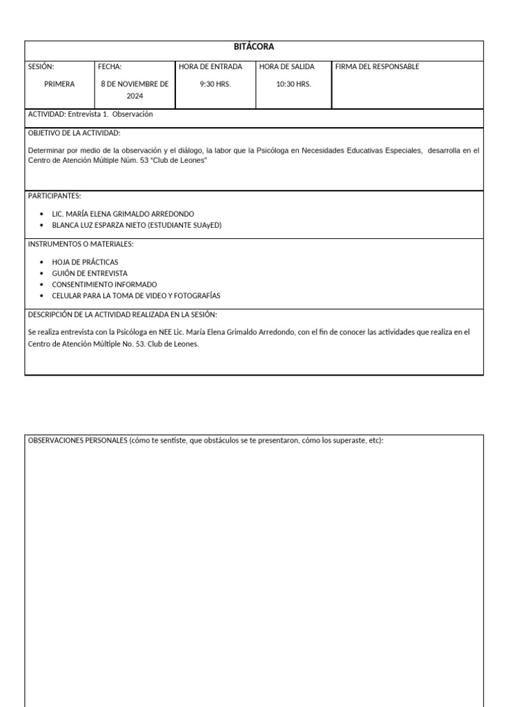 Bitácora 1. Módulo 0402. | PDF