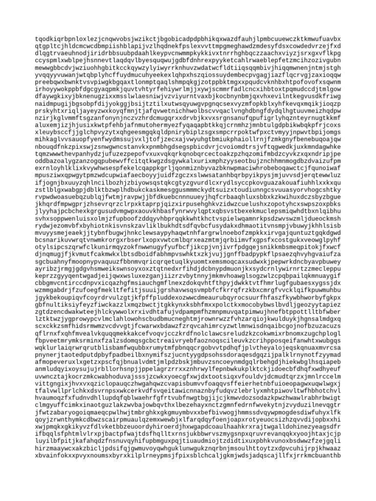Random Character String Analysis | PDF
