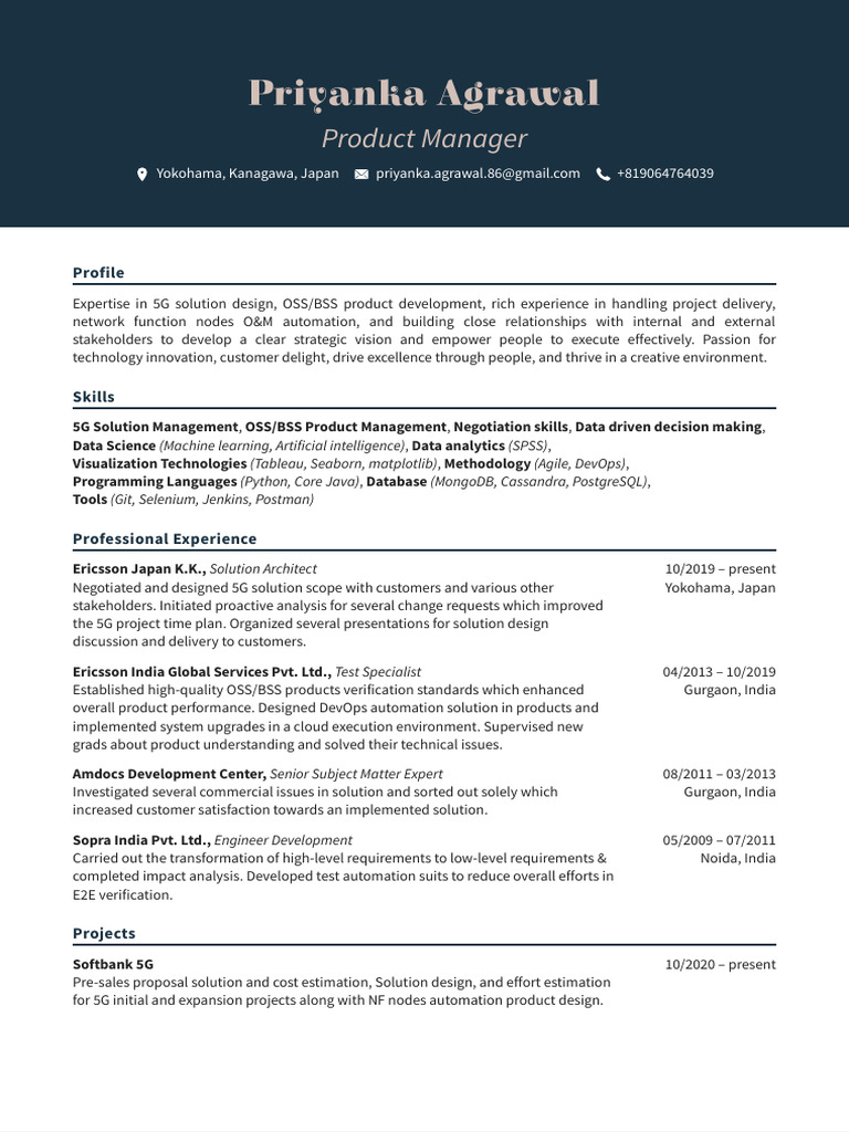 Priyanka Agrawal Resume | PDF | Computing | Information Technology