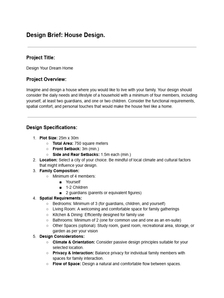 Design Brief | PDF
