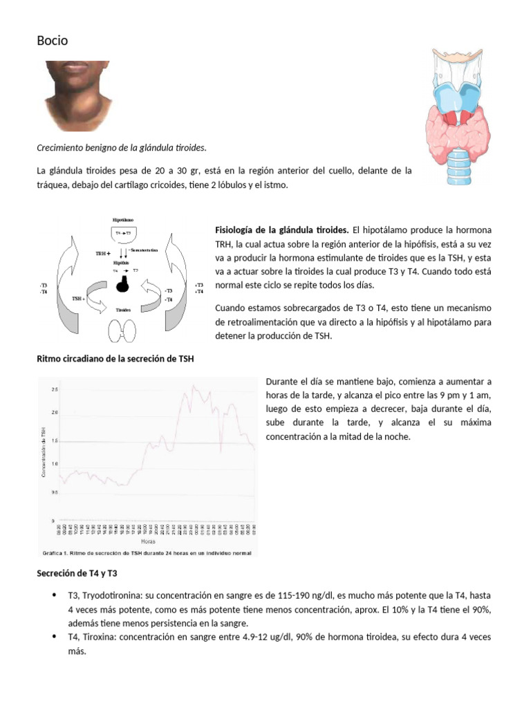 Bocio | PDF | Hormona estimulante de la tiroides | Tiroides