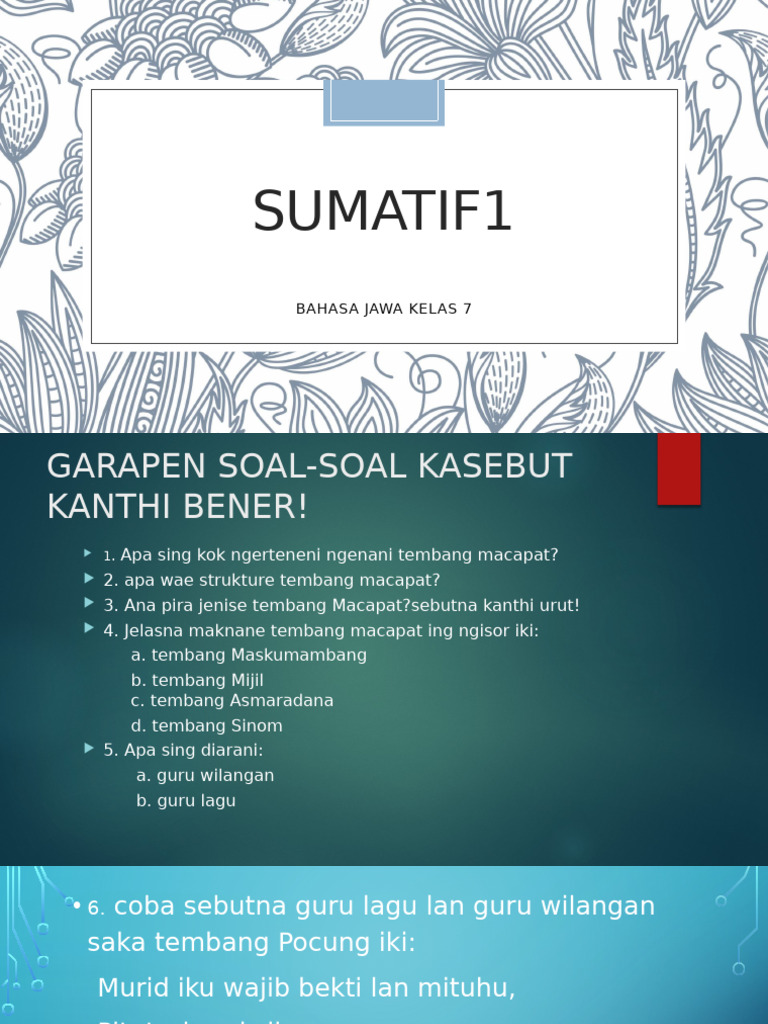 Sumatif B.JAWA 1 | PDF