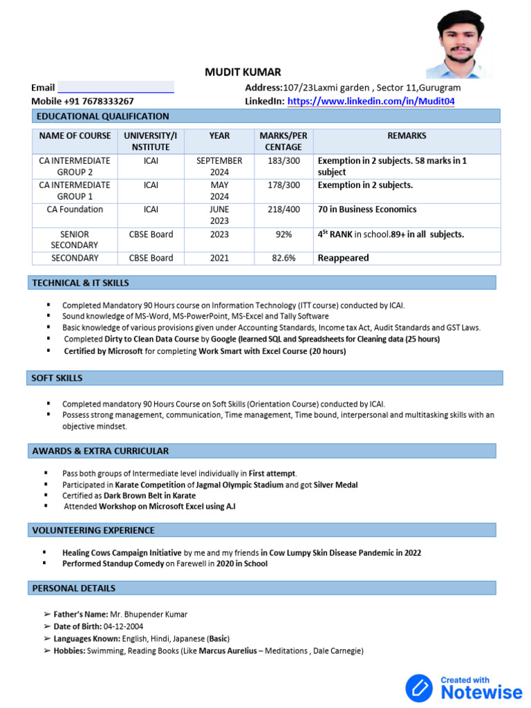 Mudit Resume (5) | PDF
