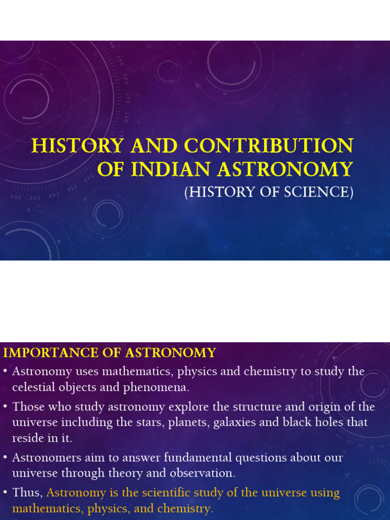 History of Indian Astronomy 210225 | PDF | Astronomy | Planets In Astrology