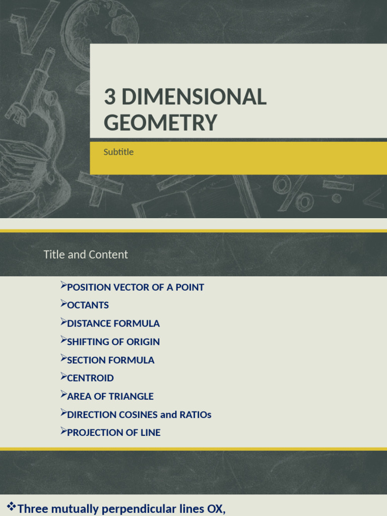 3 Dimensional Geometry-1 | PDF | Triangle | Tetrahedron