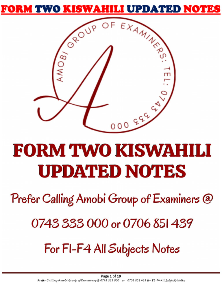 F2 Kisw Updated Notes | PDF