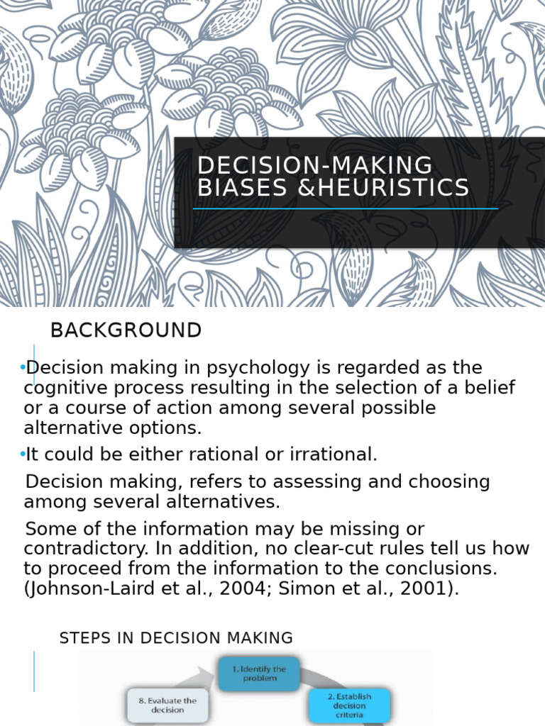 Decision-Making Biases &Heuristics | PDF | Heuristic | Decision Making