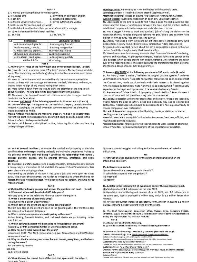 Answer Key G11 Miniature Print | PDF