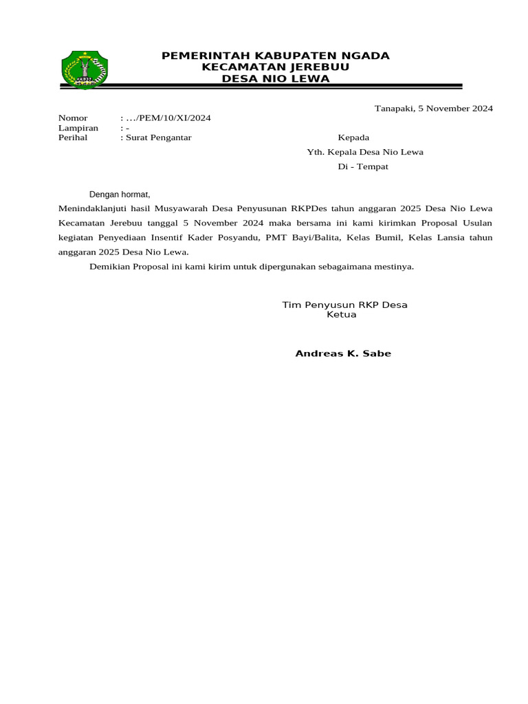 Proposal Kader Posyandu Dan PMT 2025 | PDF