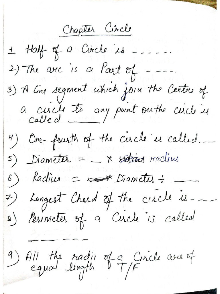 Class 6 Revision Test | PDF
