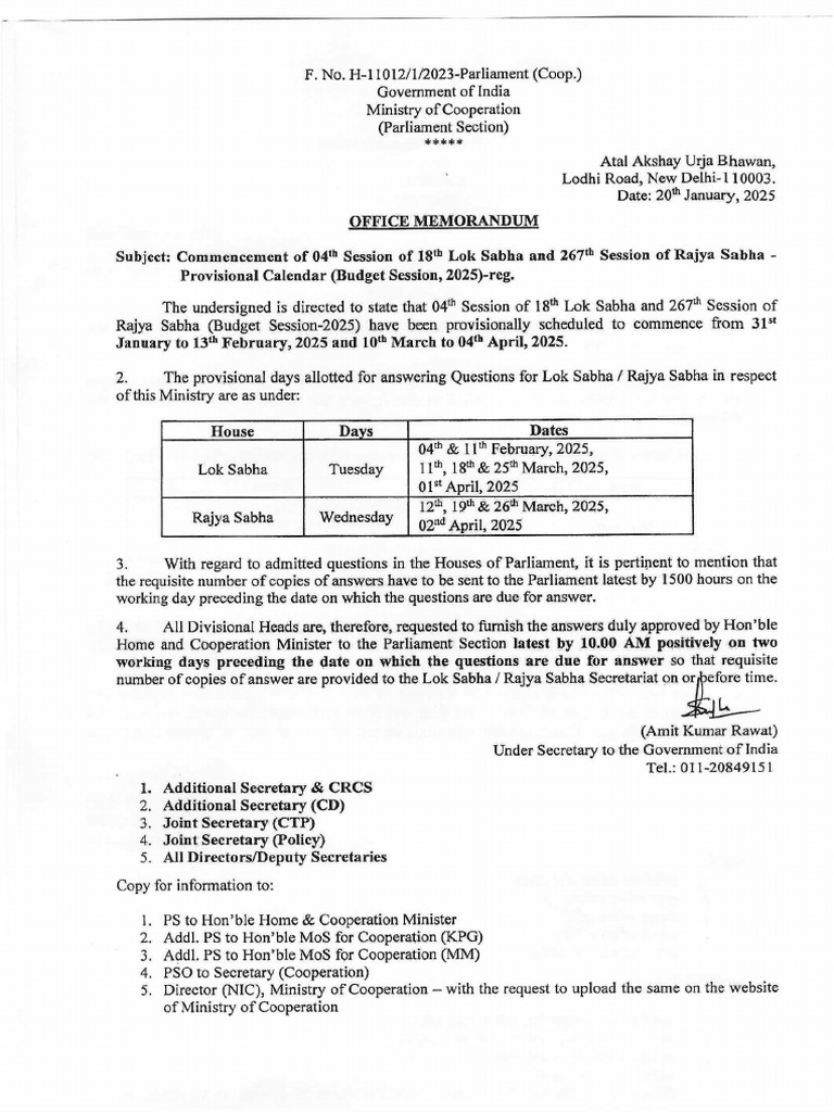 Provisional Calendar | PDF