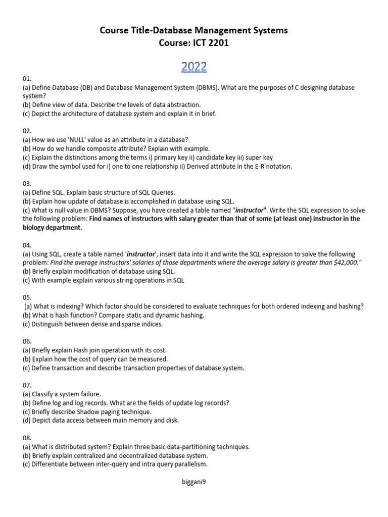 Database Management Systems | PDF | Databases | Relational Database