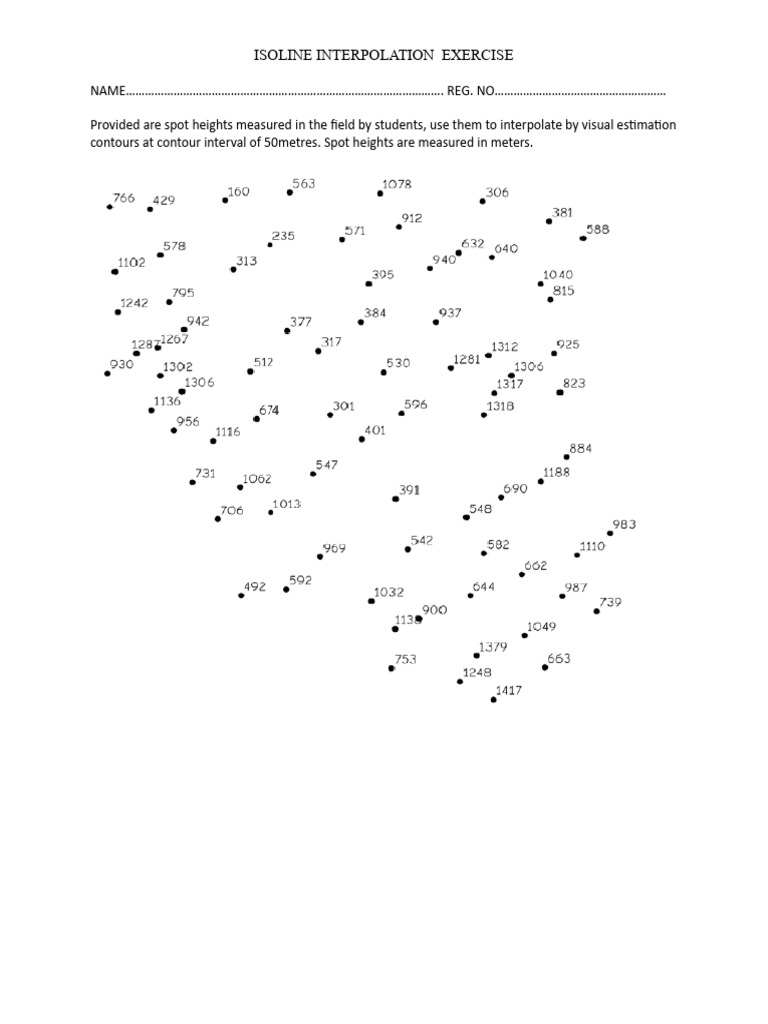 Isoline Interpolation Exercise Guide | PDF