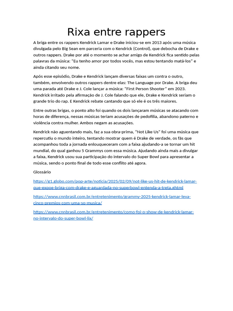 Rixa Entre Rappers | PDF