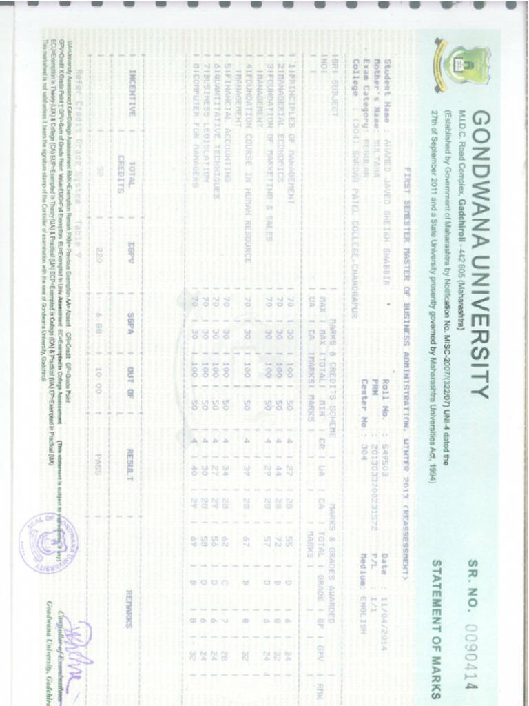 1 MBA 1st Semester | PDF