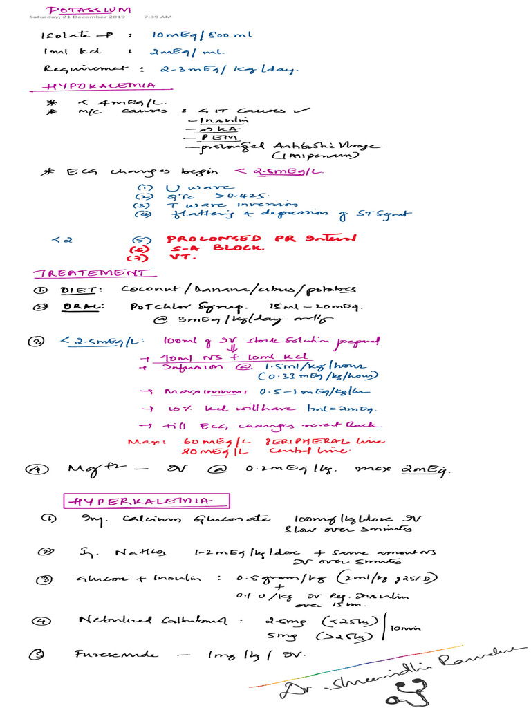 Potassium Correction | PDF
