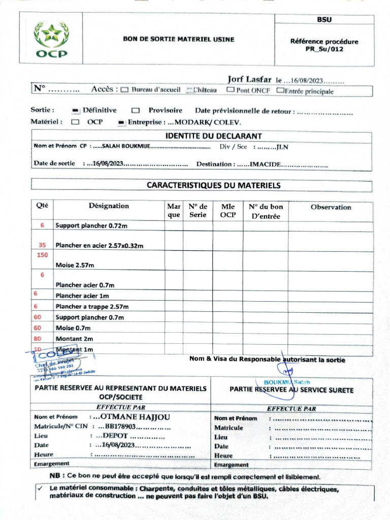 Bon Sortie 1 | PDF