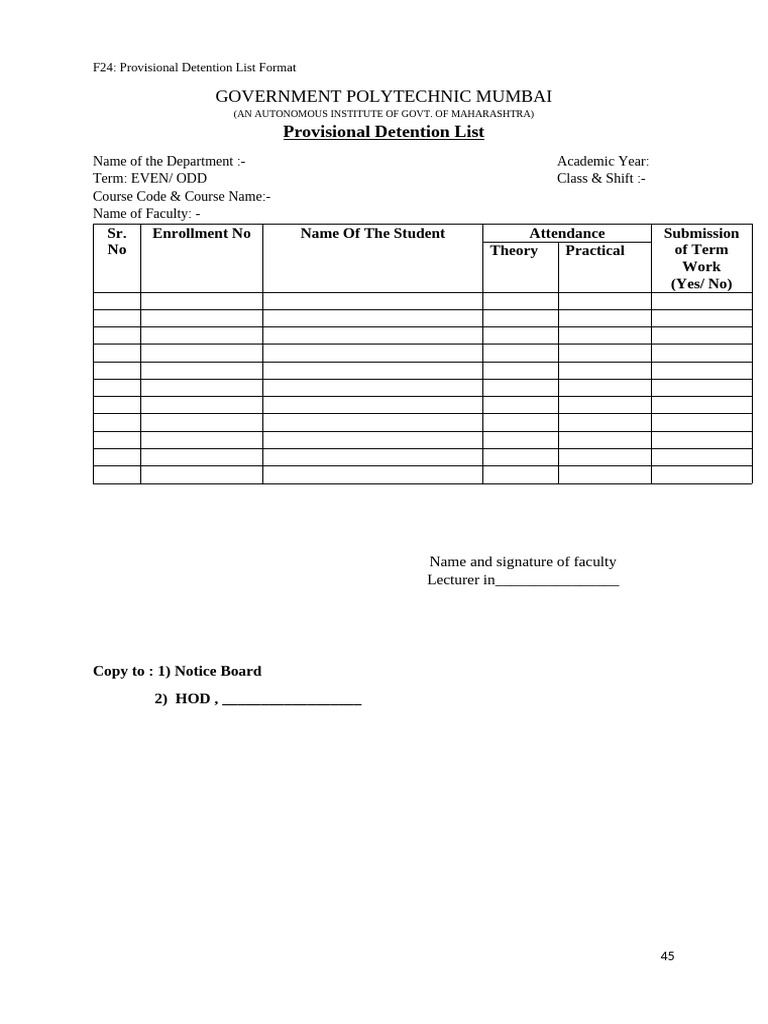F24-Provisional Detention List Format | PDF