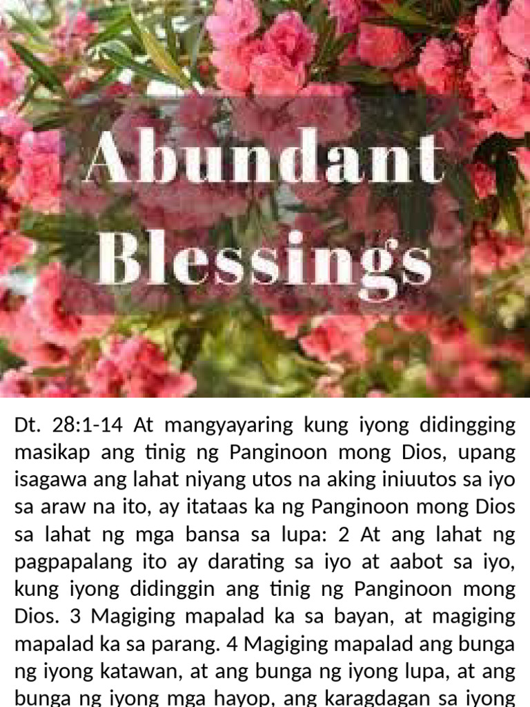 Abundant Blessings | PDF