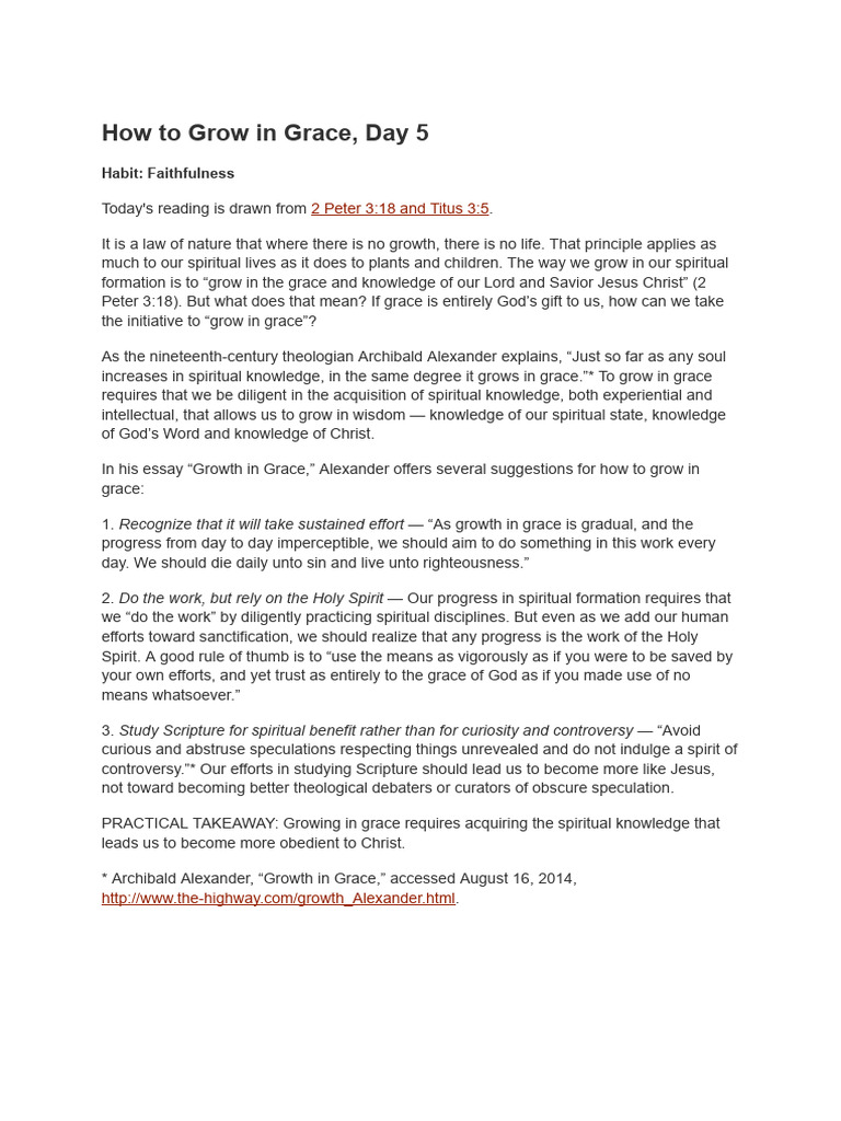 Practical Tips For Godly Habits | PDF