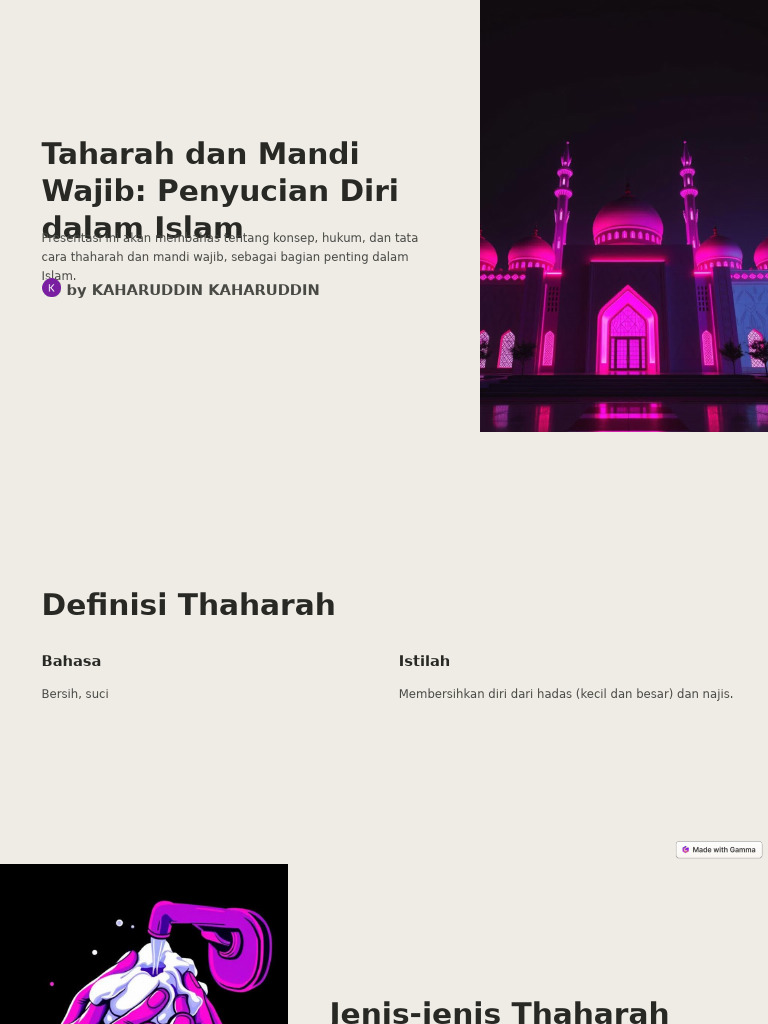 Taharah-dan-Mandi-Wajib-Penyucian-Diri-dalam-Islam (1) | PDF