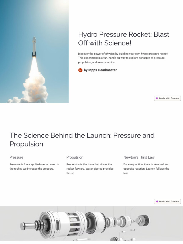 Hydro Pressure Rocket Blast Off With Science | PDF | Rocket | Thrust