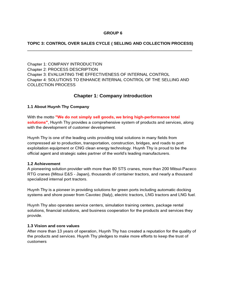 Topic 3 - Group 6 | PDF | Internal Control | Audit