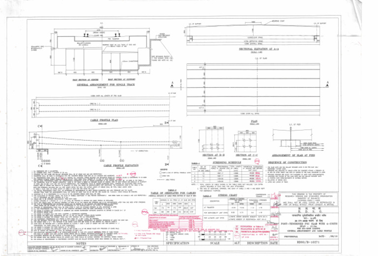 12.2M - Post - Tensioned 4 Units - PSC - Slab Rdso-B-10271 | PDF
