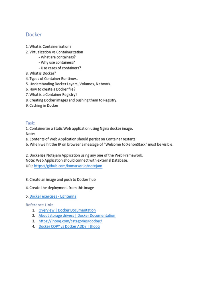 Cloud Task - Docker | PDF