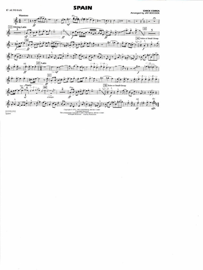 Spain Sax Alt | PDF