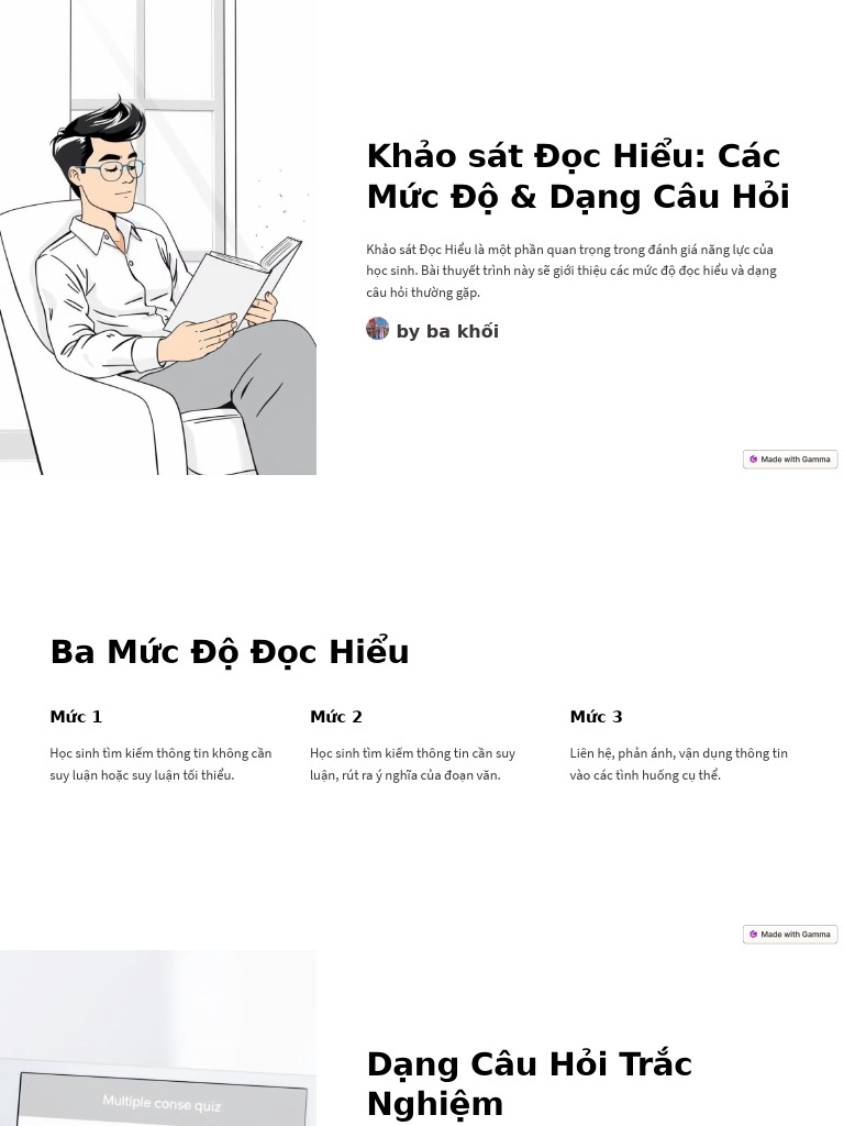 Khao Sat DJoc Hieu Cac Muc DJo and Dang Cau Hoi | PDF