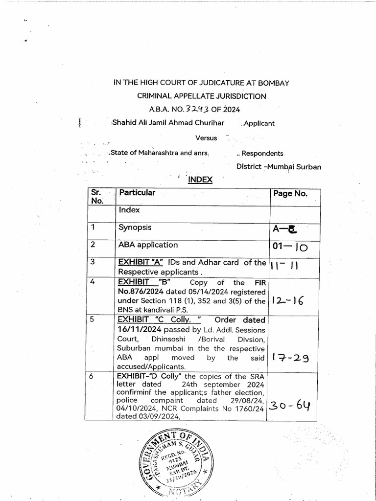 SHAHID ALI ABA 3243 OF 2024 | PDF | Assault | Crimes