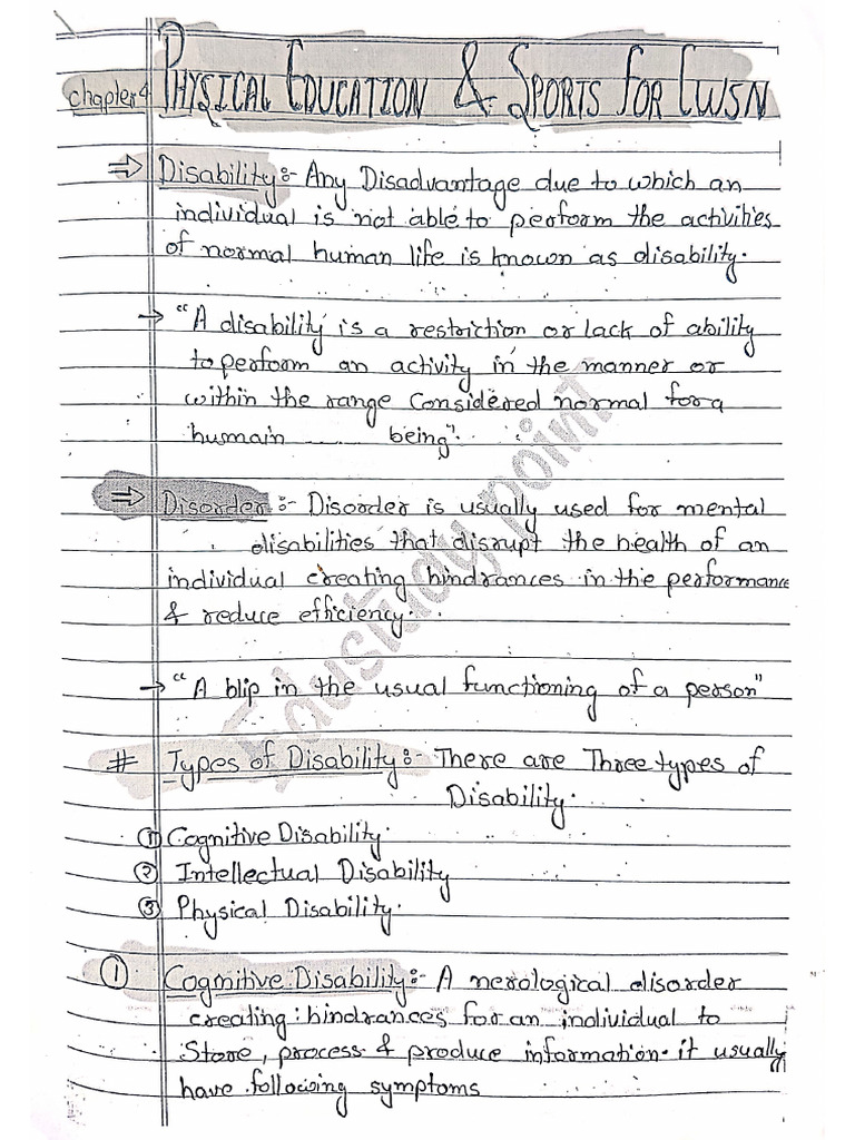 Unit-4 Physical Education and Sports For Children With Special Needs | PDF