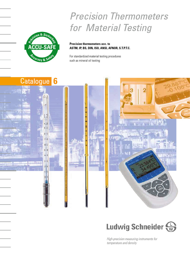 ASTM IP BS Thermometers | PDF | Thermometer | Sensor