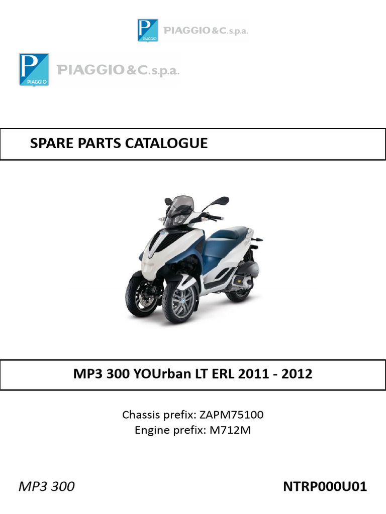 MP3 300 YOURBAN LT ERL 2011-2012 workshop manual | PDF | Steering | Car