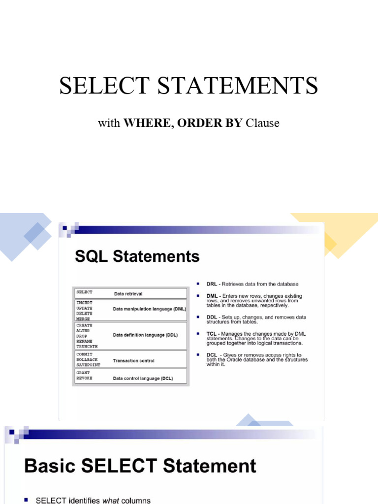 06 Select Statements | PDF