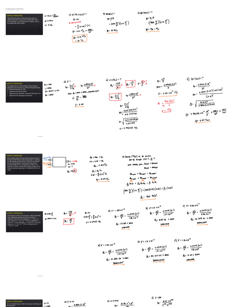 Chapter 2006 20fundamentals 20of 20fluid 20flow 20 Sample 20problems