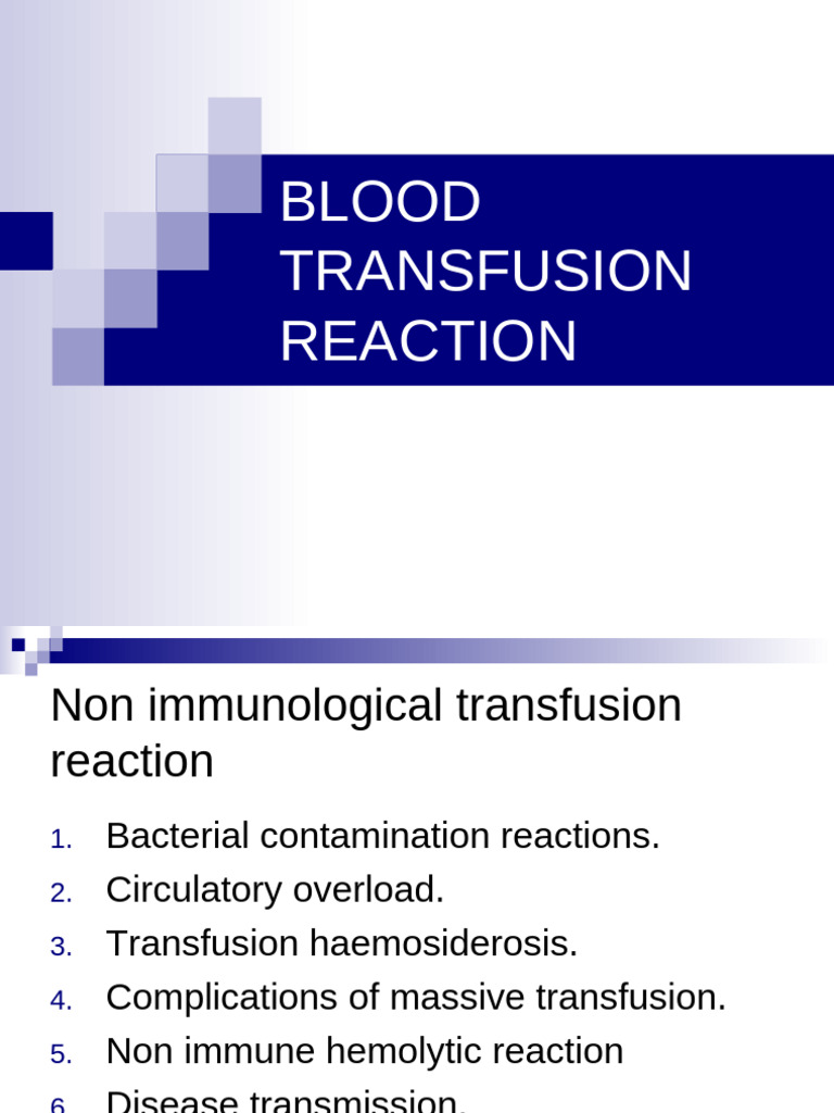 Blood Transfusion Reaction | PDF | Blood Transfusion | Blood