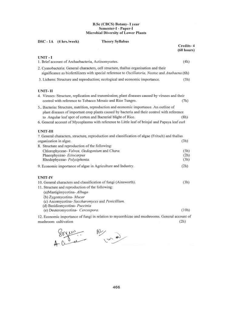 14 - 1 Sem Botany | PDF
