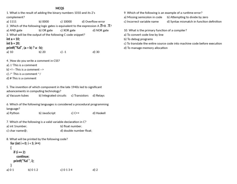 MCQS2 | PDF