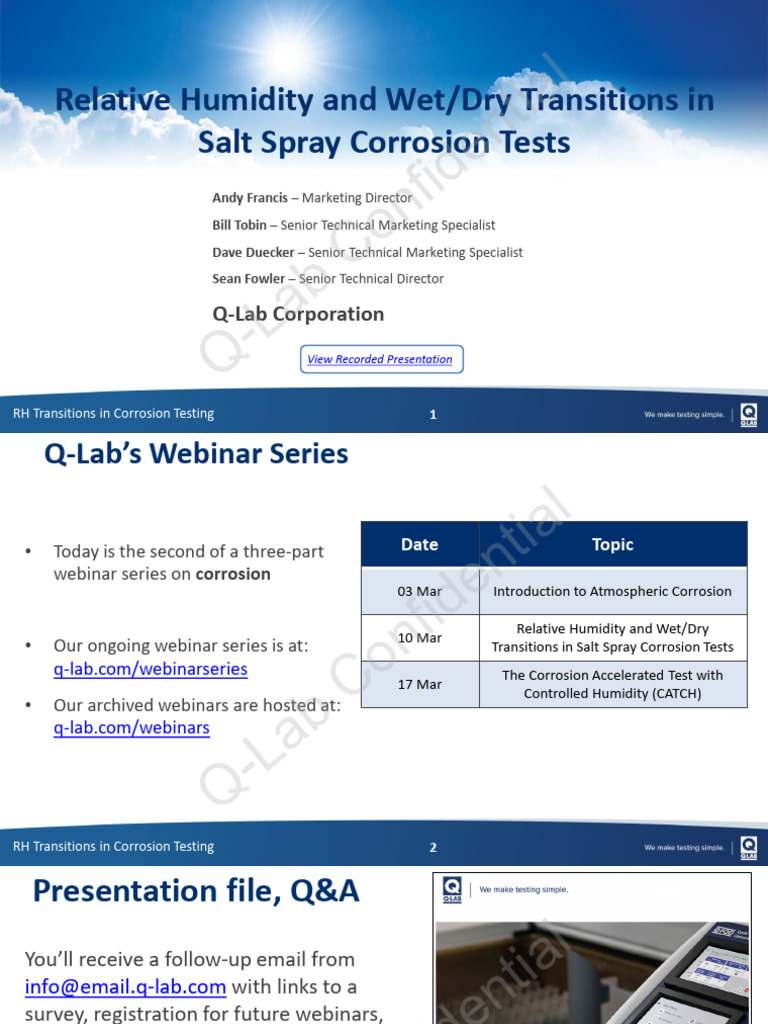 Importance of RH Control in Corrosion Tests (EN) | PDF | Corrosion ...