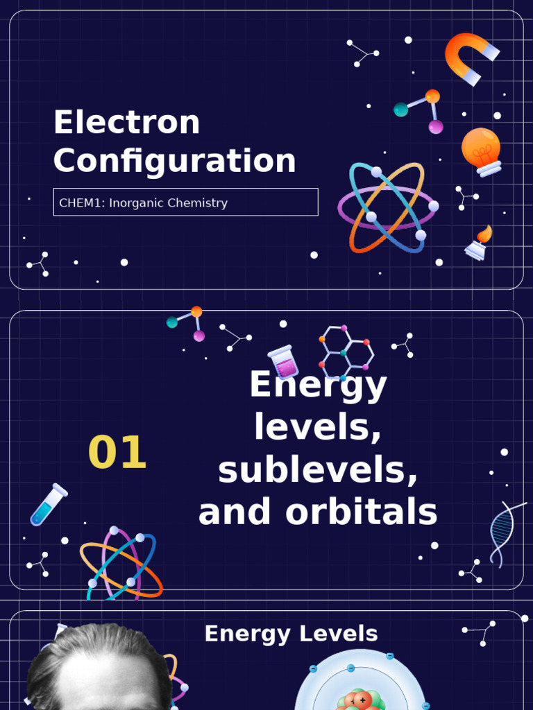 Energy Levels, Subshells, Orbitals and Electron Configuration | PDF ...