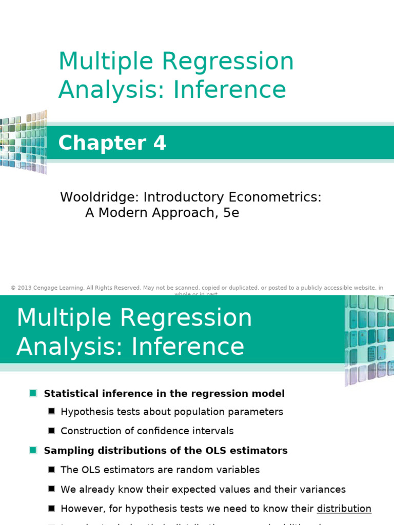 Ch_04_Wooldridge_5e_PPT | PDF | Statistical Significance | Regression Analysis