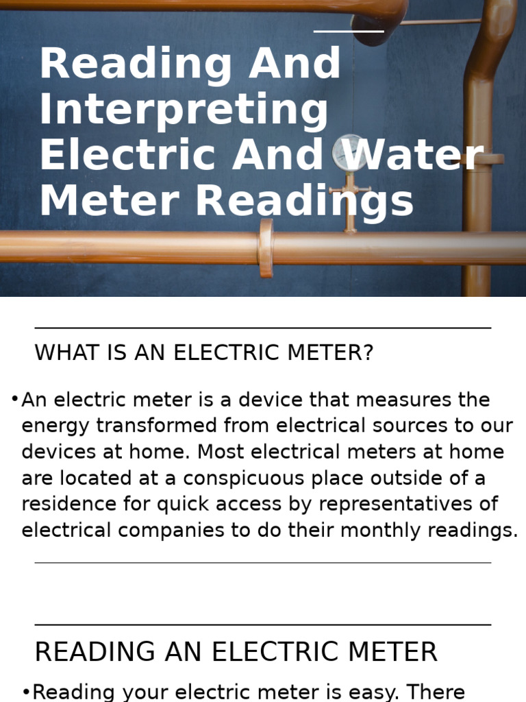 Reading and Interpreting Electric and Water Meter Readings (Autosaved ...
